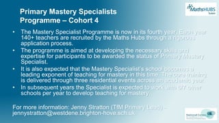 Maths hub workgroup overview 2018 19 | PPTX