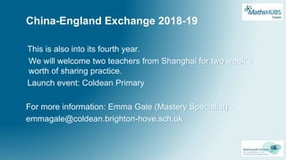 Maths hub workgroup overview 2018 19 | PPTX