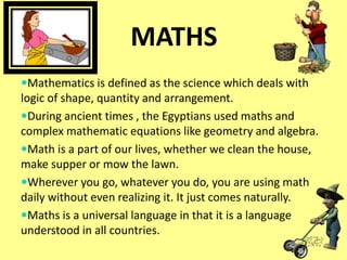 Maths in daily life | PPTX