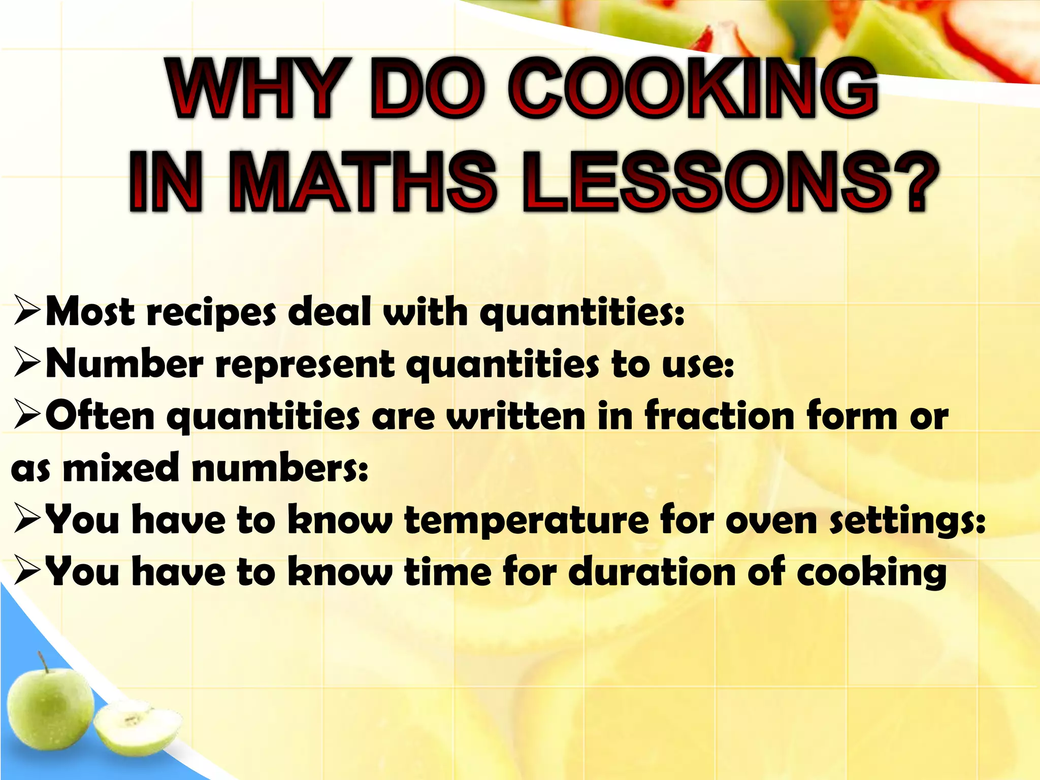 Maths in food | PPTX