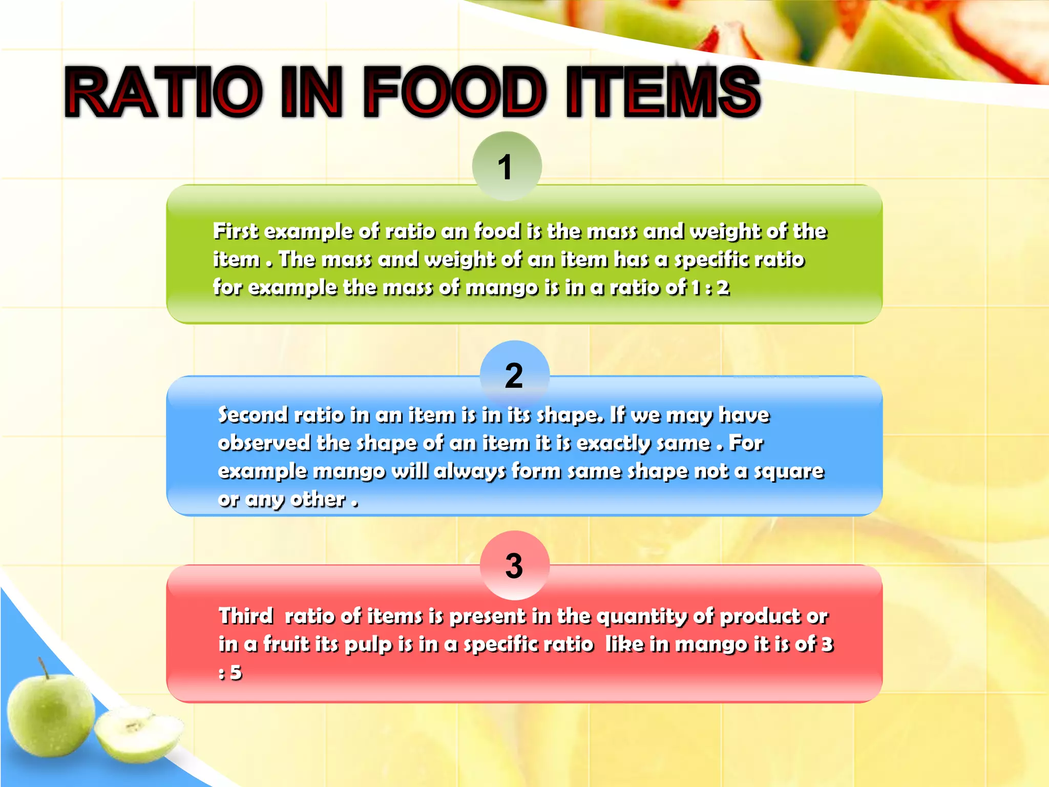 Maths in food | PPTX