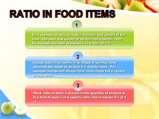 Maths in food | PPTX