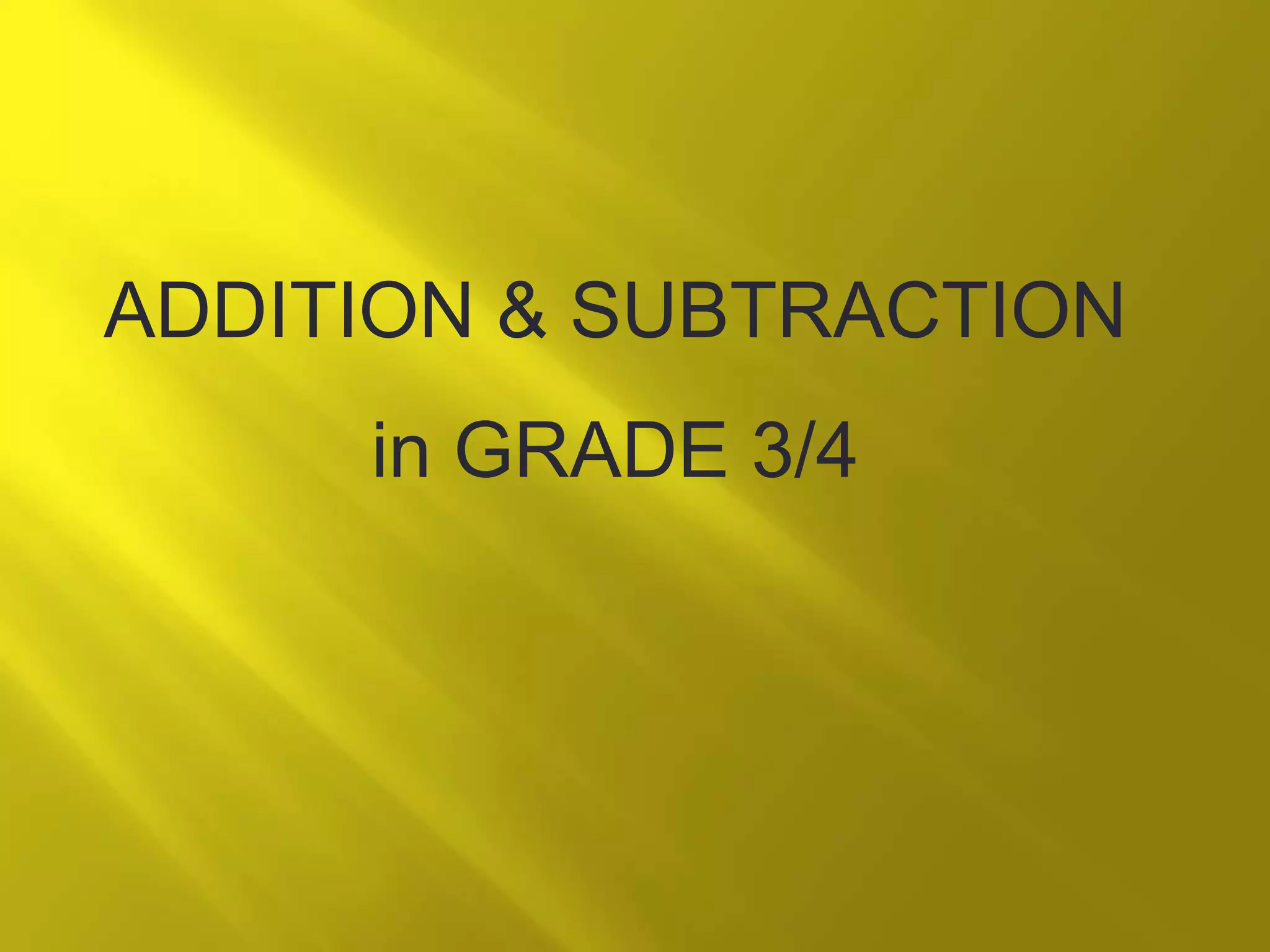Maths in Grade 3/4 | PPTX