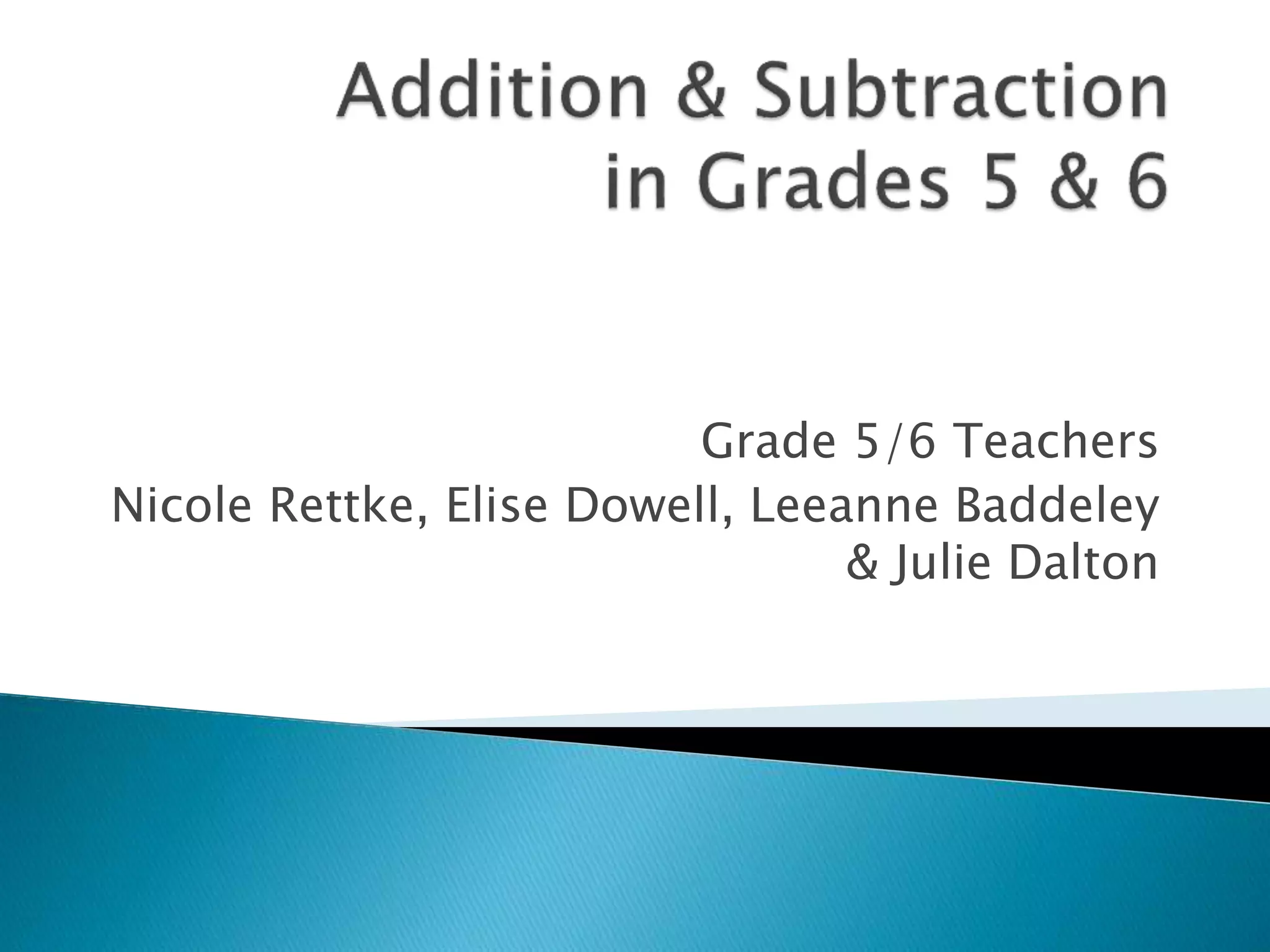 Maths in Grade 5/6 | PPTX