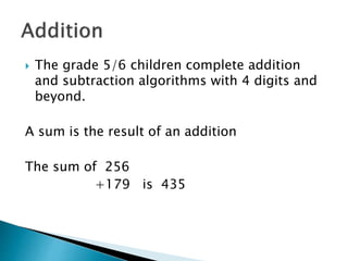 Maths in Grade 5/6 | PPTX