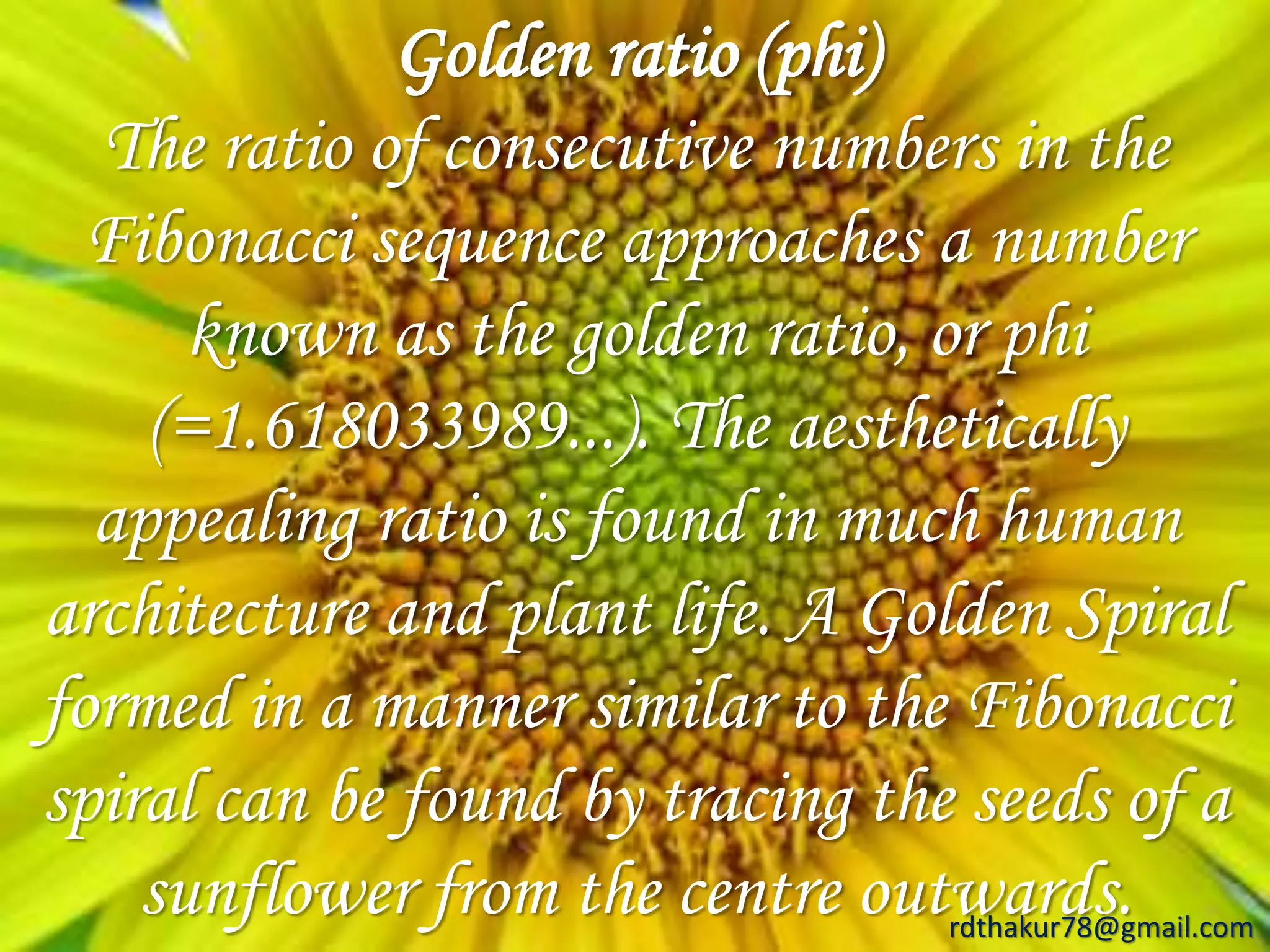 Maths in nature fibonacci | PPTX