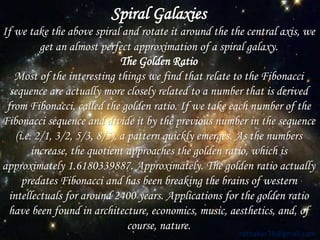 Maths in nature fibonacci | PPTX