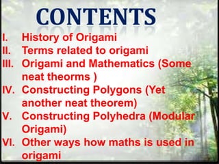 Maths in origami | PPT