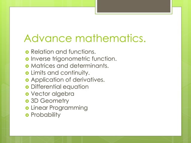 PRACTICAL APPLICATION OF MATHEMATICS- BASICS | PPTX