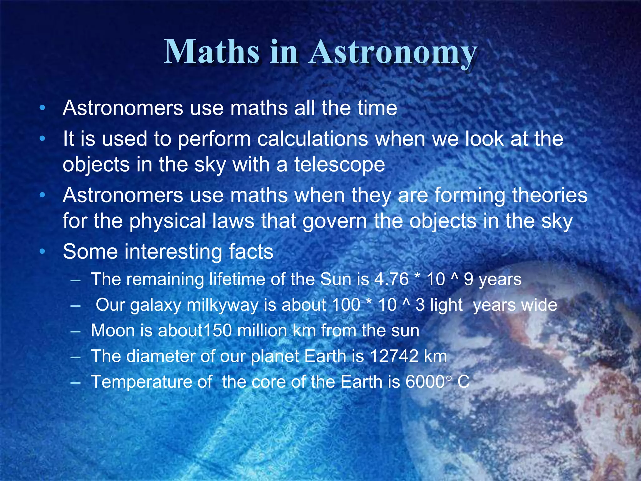Maths in science | PPTX