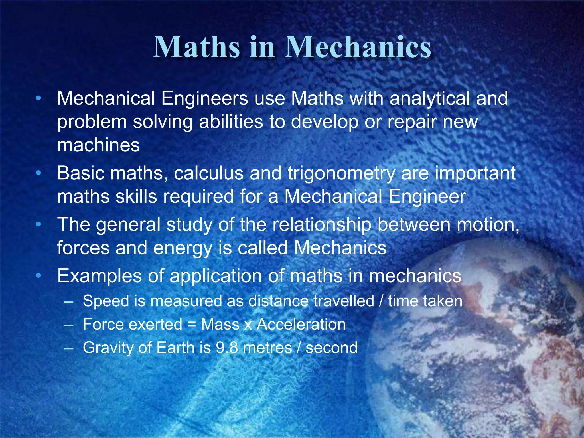 Maths in science | PPTX