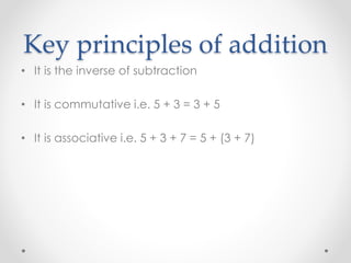 Maths Inset May 2015 Addition | PPTX