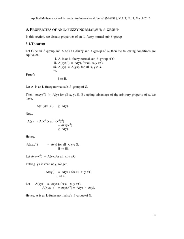 A STUDY ON L-FUZZY NORMAL SUBl -GROUP | PDF | Technology & Computing