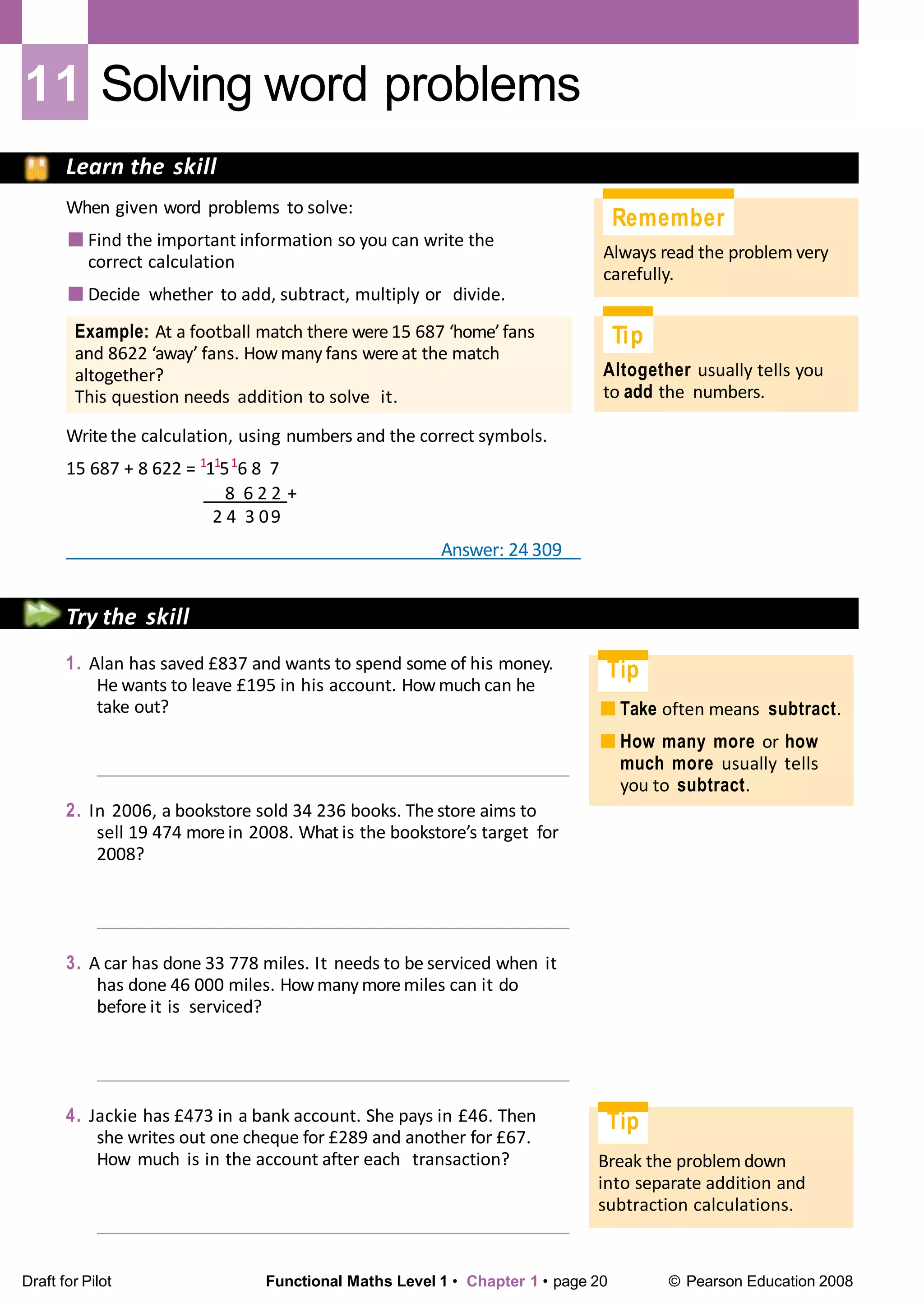 Maths level 1 chapter 1 learner materials | PPTX