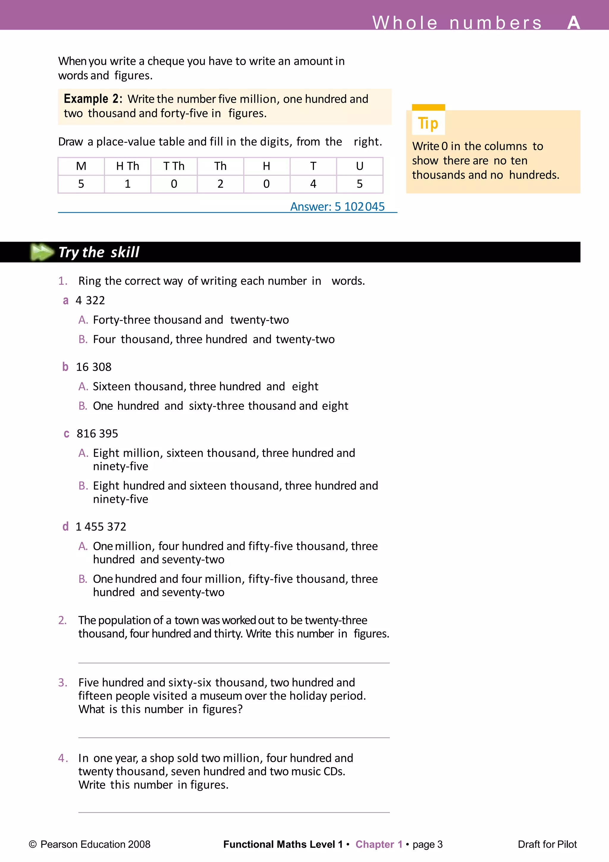 Maths level 1 chapter 1 learner materials | PPTX