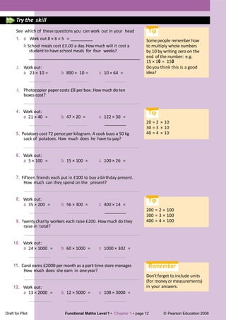Maths level 1 chapter 1 learner materials | PPTX