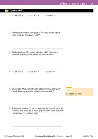Maths level 1 chapter 1 learner materials | PPTX