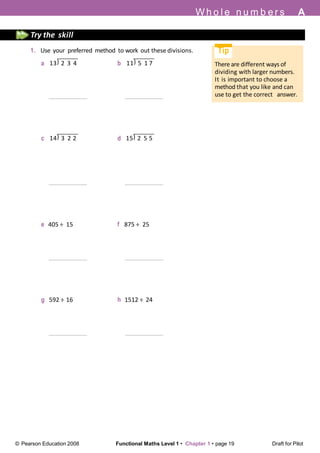 Maths level 1 chapter 1 learner materials | PPTX