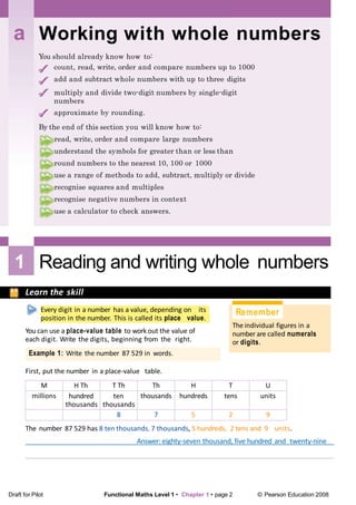 Maths level 1 chapter 1 learner materials | PPTX