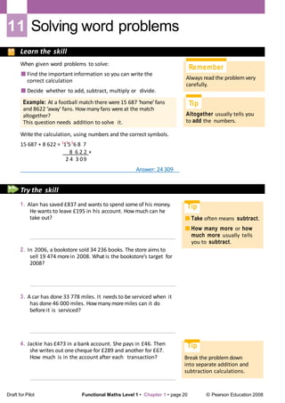 Maths level 1 chapter 1 learner materials | PPTX
