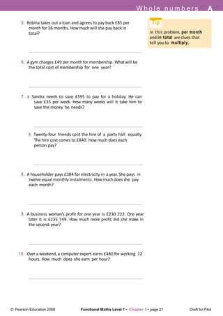 Maths level 1 chapter 1 learner materials | PPTX