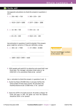 Maths level 1 chapter 1 learner materials | PPTX