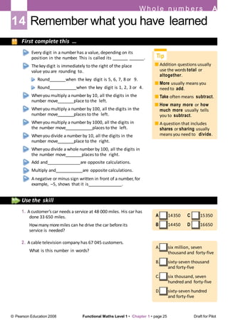 Maths level 1 chapter 1 learner materials | PPTX