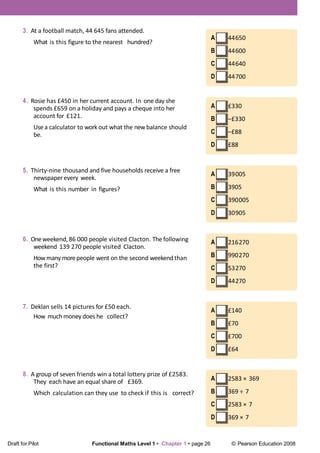 Maths level 1 chapter 1 learner materials | PPTX
