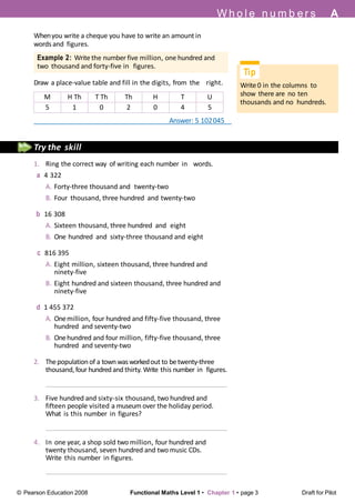 Maths level 1 chapter 1 learner materials | PPTX