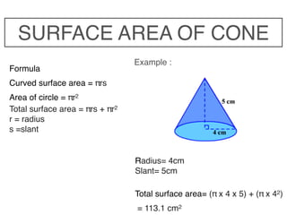 Surface Area Of A Cone Example