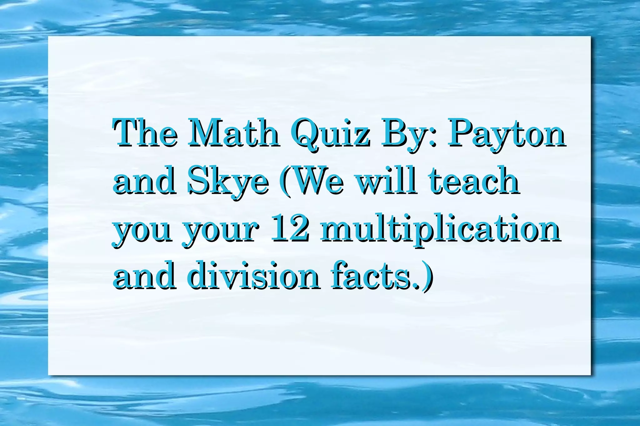 Math slide show | ODP