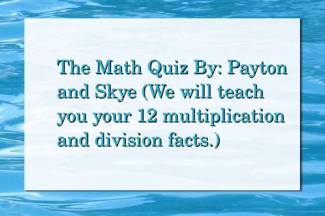 Math slide show | ODP