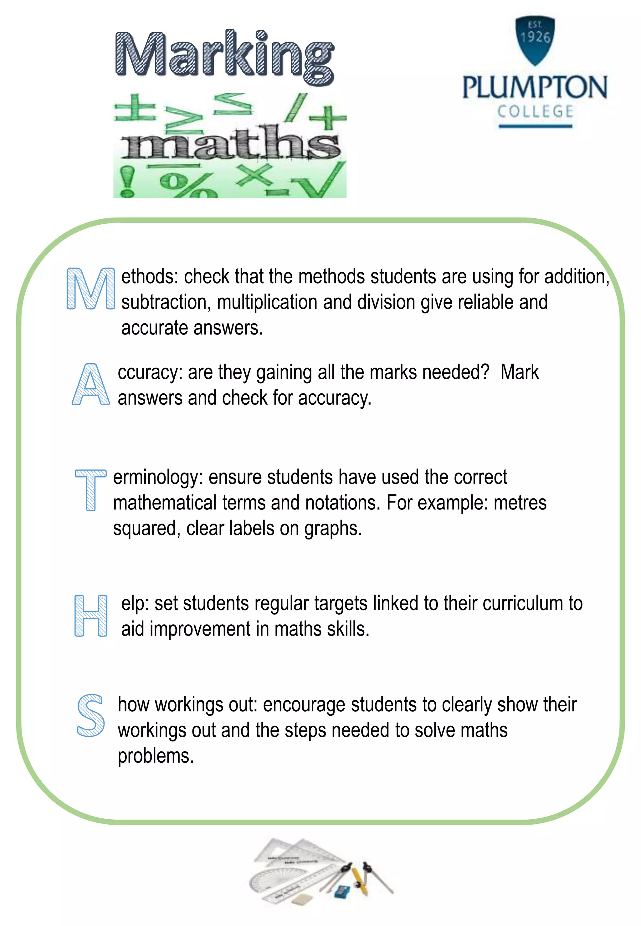 Maths marking poster.pptx