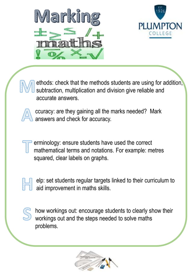 Maths marking poster.pptx
