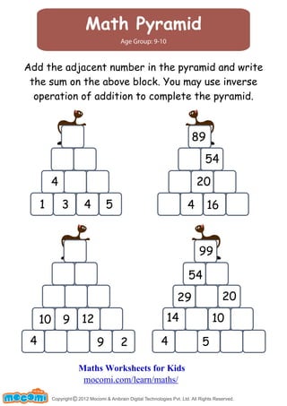 Solve Riddle Worksheet 02 Math For Kids Mocomi Math Riddle For Kids