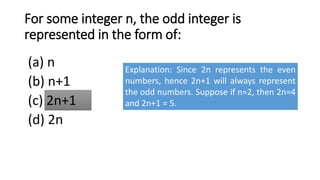 Real Numbers Maths mcqs (aptitude questions) for etea nts 2021 | PPT