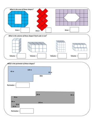 Maths Measurement Pre Test Perimeter | DOCX | Physics | Science