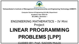 Maths mini project for sem3 ,maths last moment | PPT