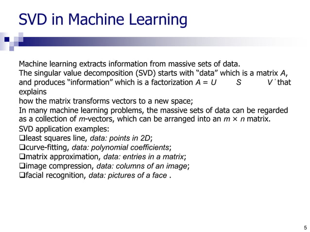 maths mini project ( applictions of quadratic forms and SVD ).ppt | Computing | Technology ...