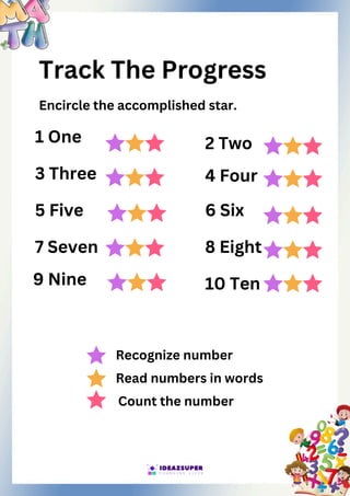 Maths My Numbers (1-20) Free Preschool Worksheets for Number ...