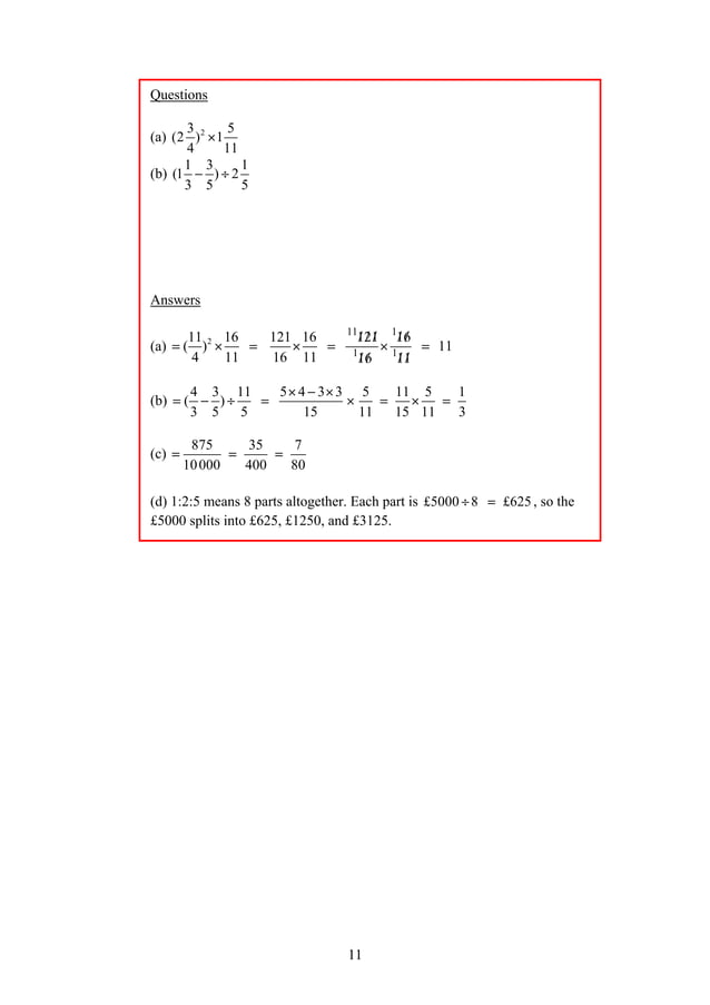 Maths Revision Notes - IGCSE | PDF