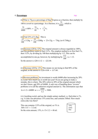 Maths Revision Notes - IGCSE | PDF