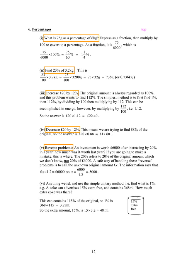 Maths Revision Notes - IGCSE | PDF