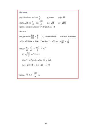 Maths Revision Notes - IGCSE | PDF