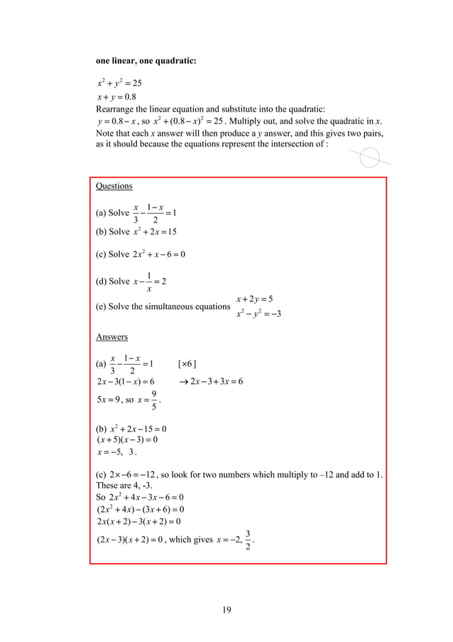 Maths Revision Notes - IGCSE | PDF