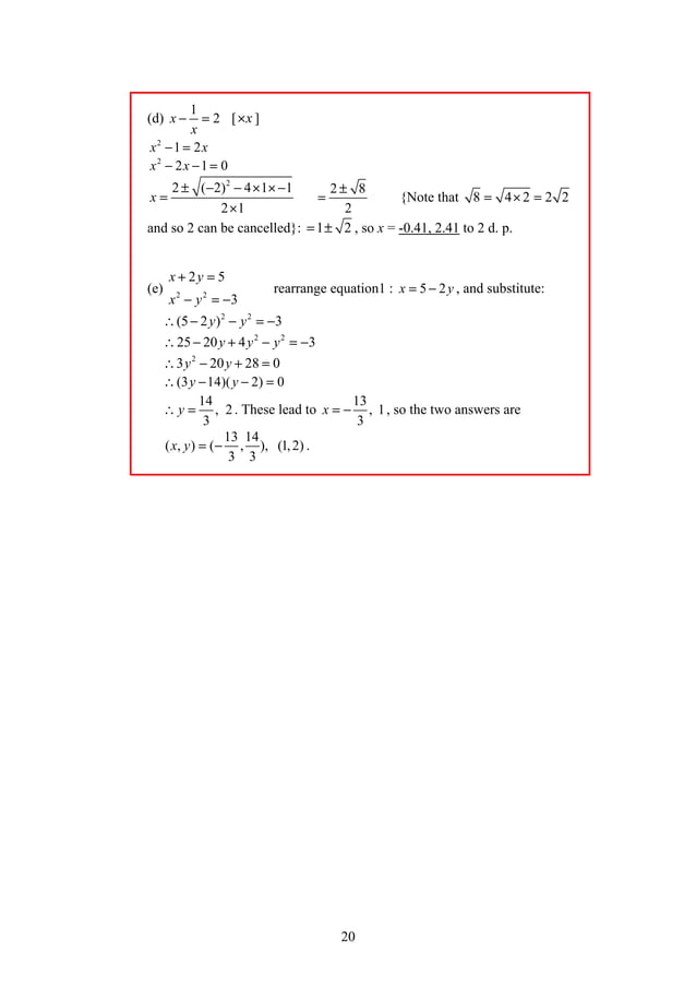 Maths Revision Notes - IGCSE | PDF