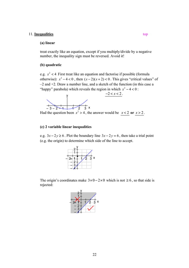 Maths Revision Notes - IGCSE | PDF