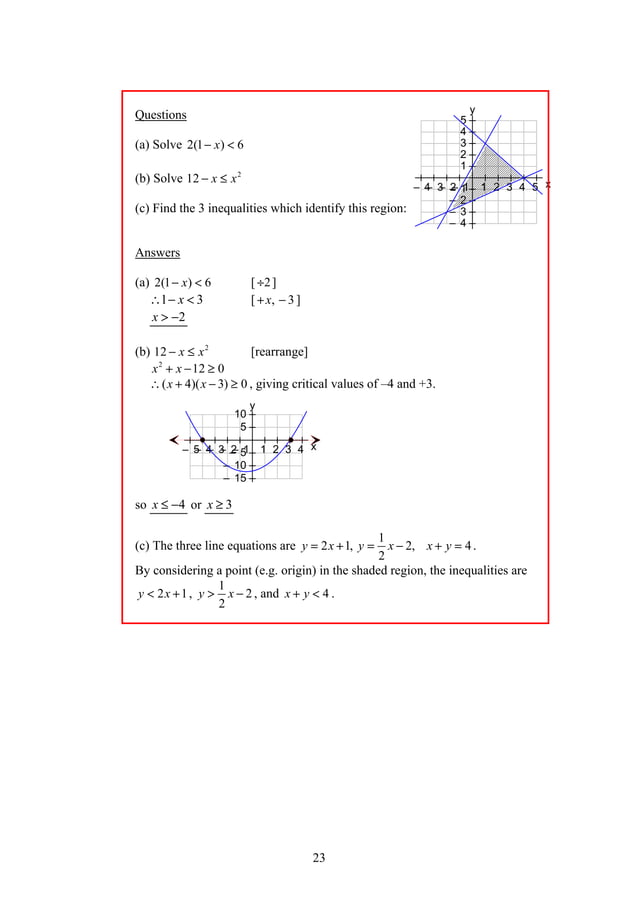 Maths Revision Notes - IGCSE | PDF