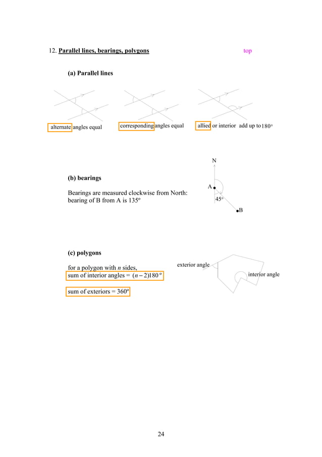 Maths Revision Notes - IGCSE | PDF