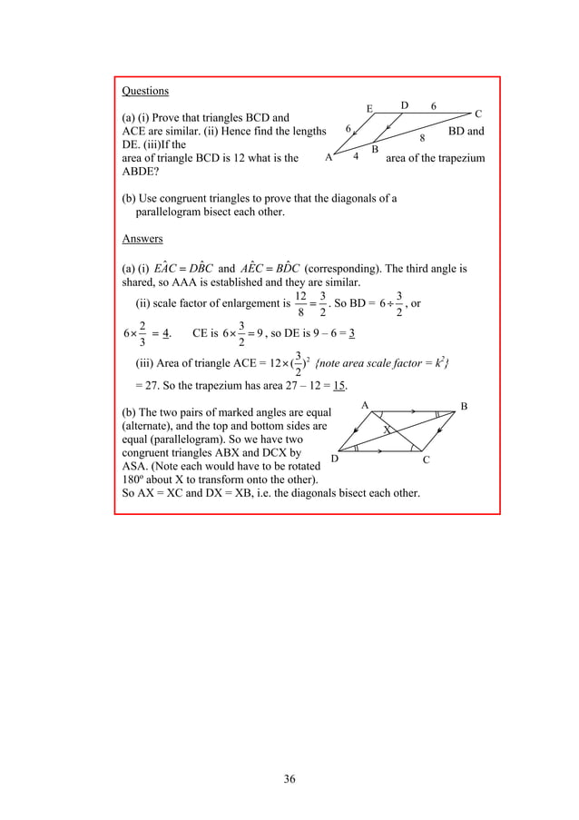 Maths Revision Notes - IGCSE | PDF